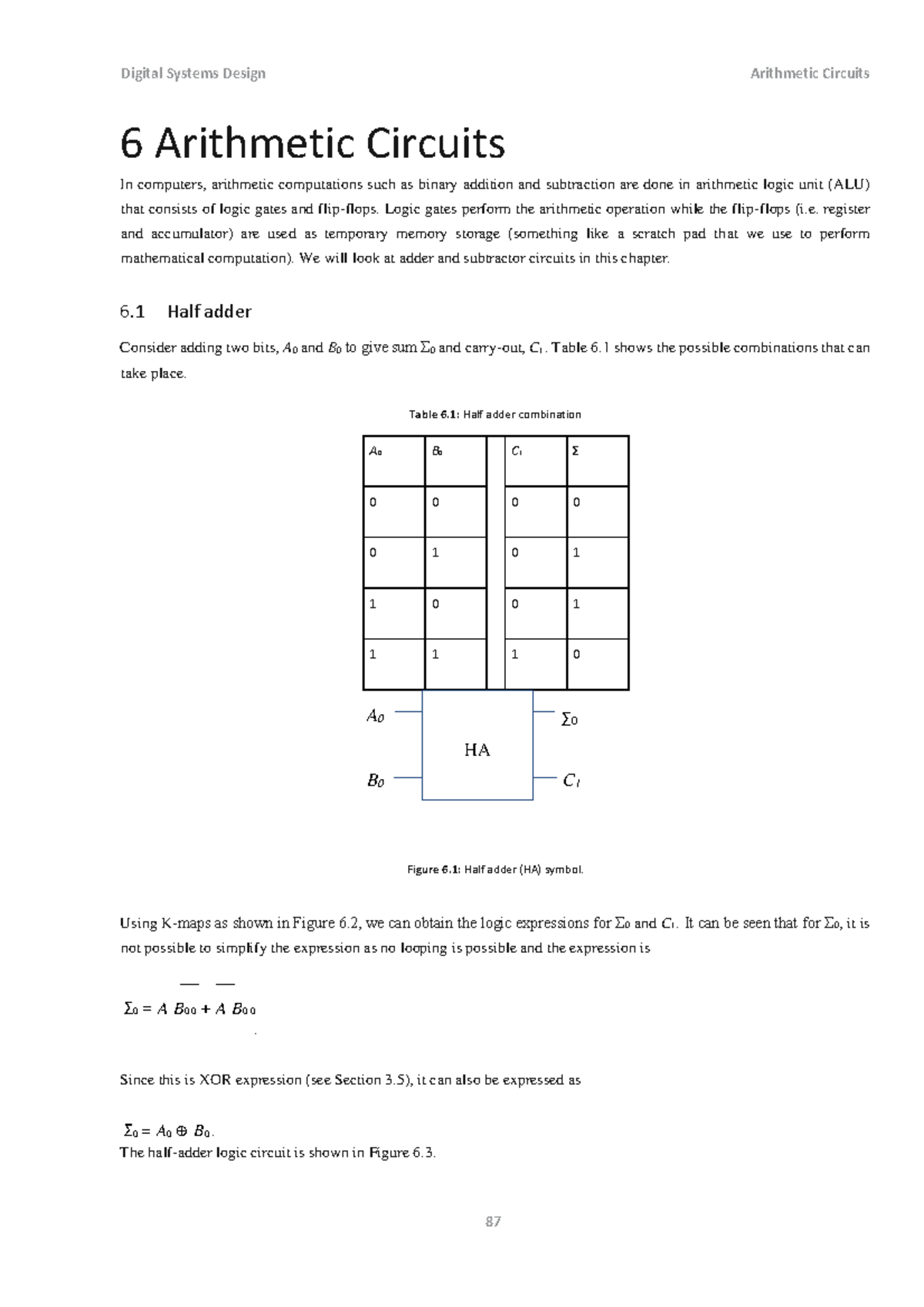 Digital-systems-design - Digital Systems Design Arithmetic Circuits 6 Arithmetic Circuits In ...
