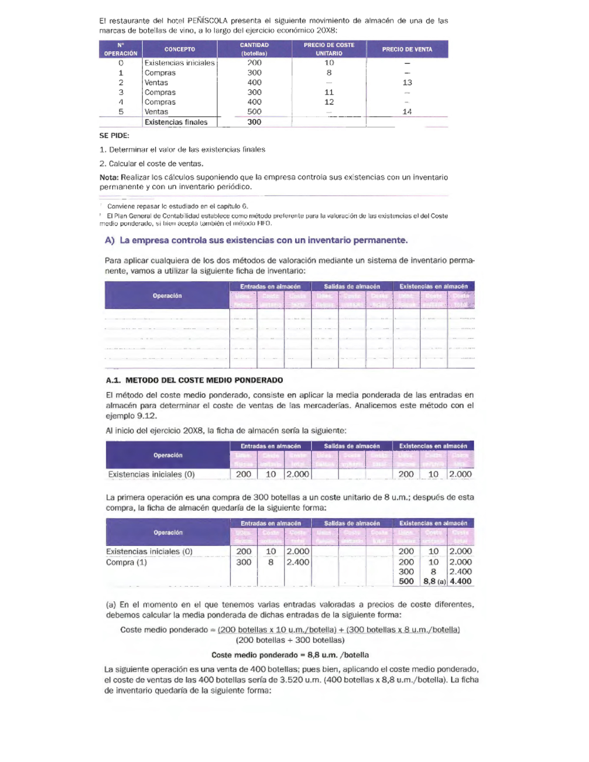 Annexo - criterio fifo y pmm - El restaurante del hotel PEÑÍSCOLA ...