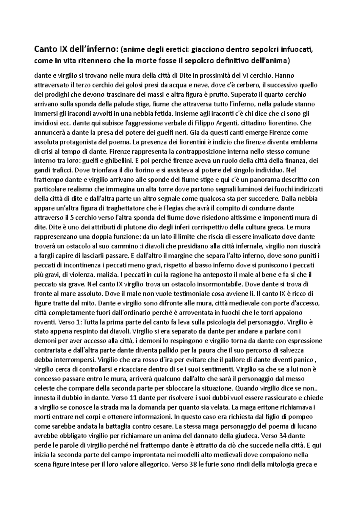 Canto IX dell - Divina commedia - Canto IX dell’inferno: (anime degli ...