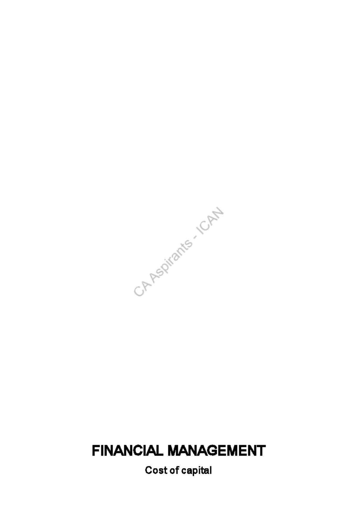 COC - chapter details of cost of capital - Chartered Accountancy ...