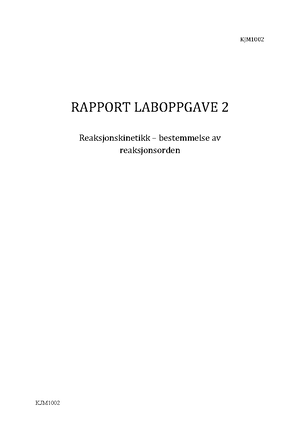 Å+skrive+rapport+i+kjemifaget+ - Å skrive rapport i kjemifaget Vitenskapelige rapporter skal ...