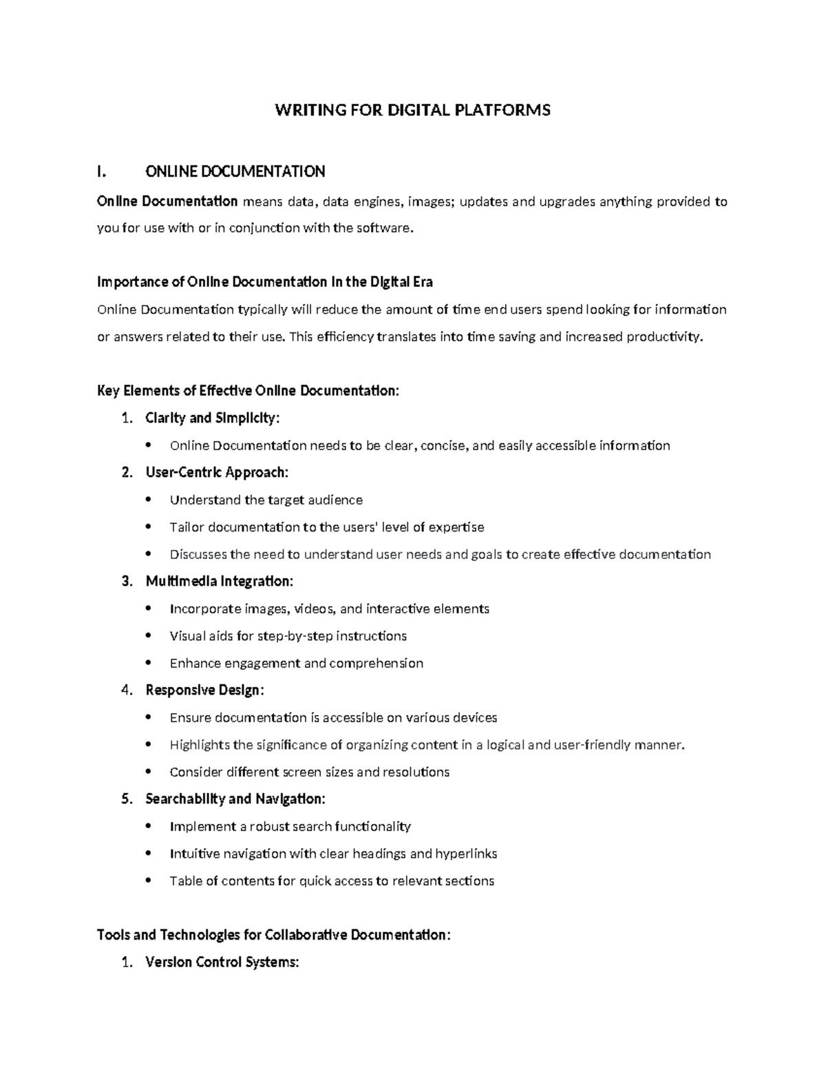 Group 4 Writing for Digital Platforms - WRITING FOR DIGITAL PLATFORMS I ...