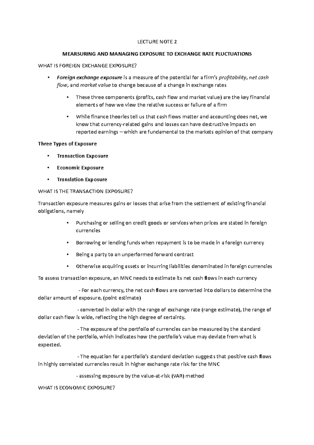 Lecture NOTE 2 - 66666666666666 - LECTURE NOTE 2 MEARSURING AND ...