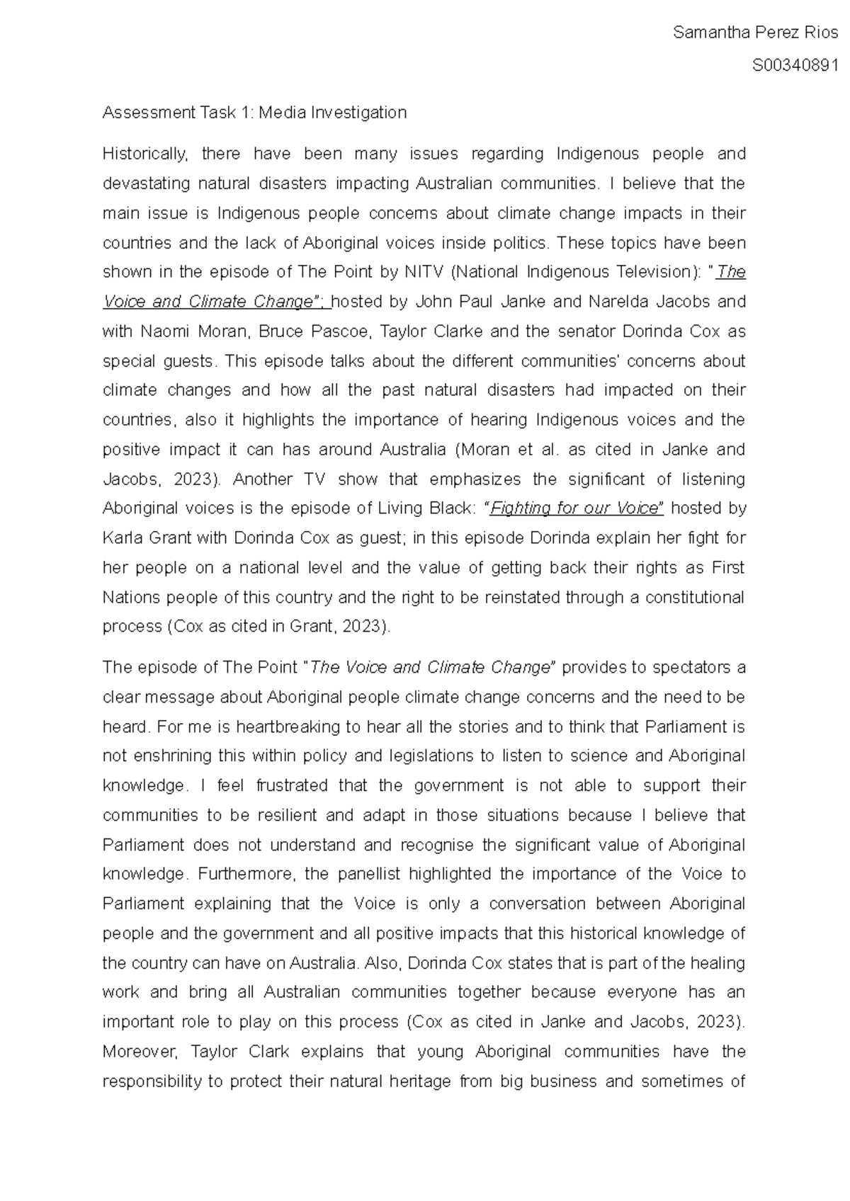 Living black - media assesment - Assessment Task 1: Media Investigation ...
