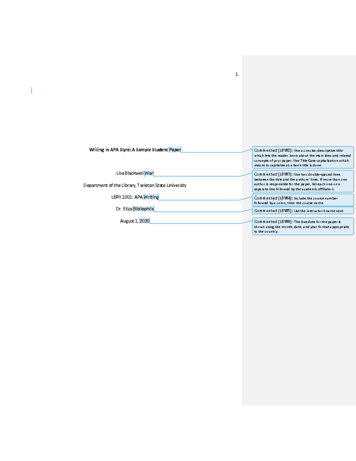 Writing-apa-style guide - Writing in APA Style: A Sample Student Paper ...