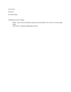 09-18-2018 Notes - Dr. Brian Darby - BIOL 332 Dr. Brian Dar Theory of ...
