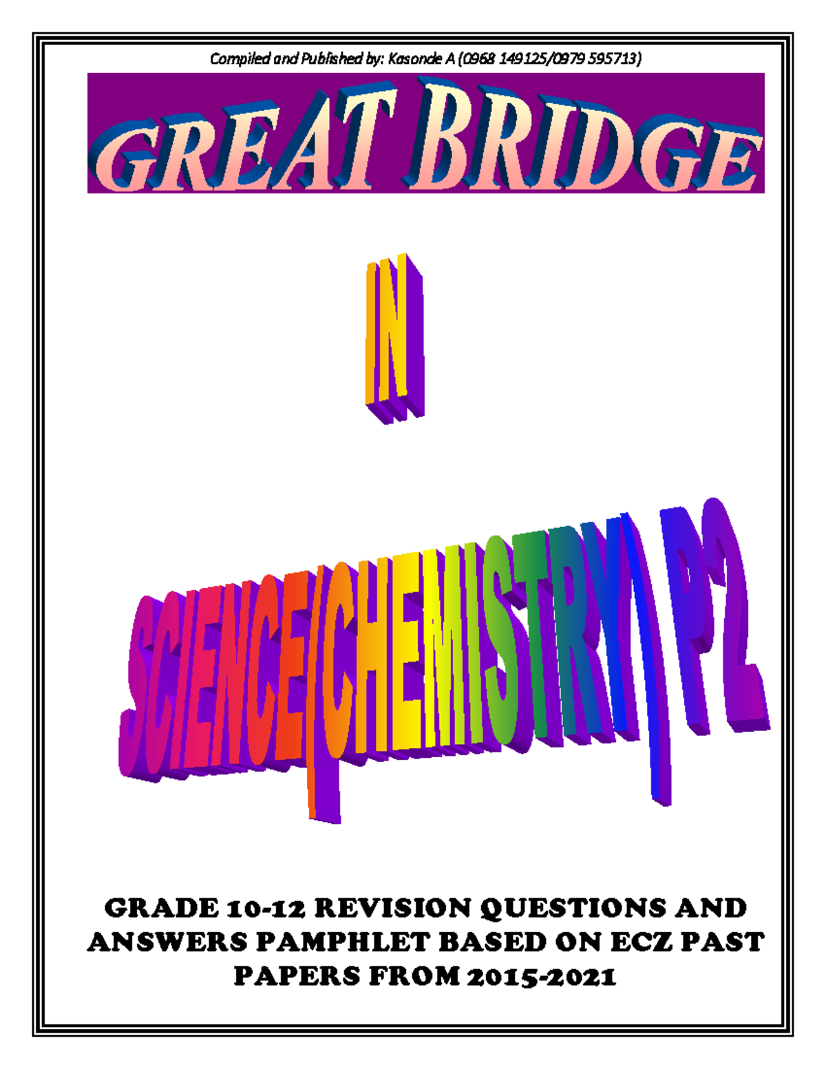 Science P2 ( Chemistry) G10-12 e BOOK - GRADE 10-12 REVISION QUESTIONS ...