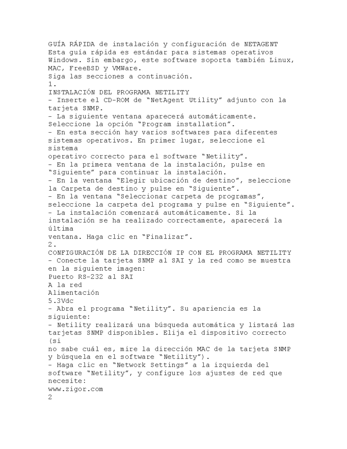 GUÍA Rápida de instalación y configuración de Netagent - GUÍA RÁPIDA de ...