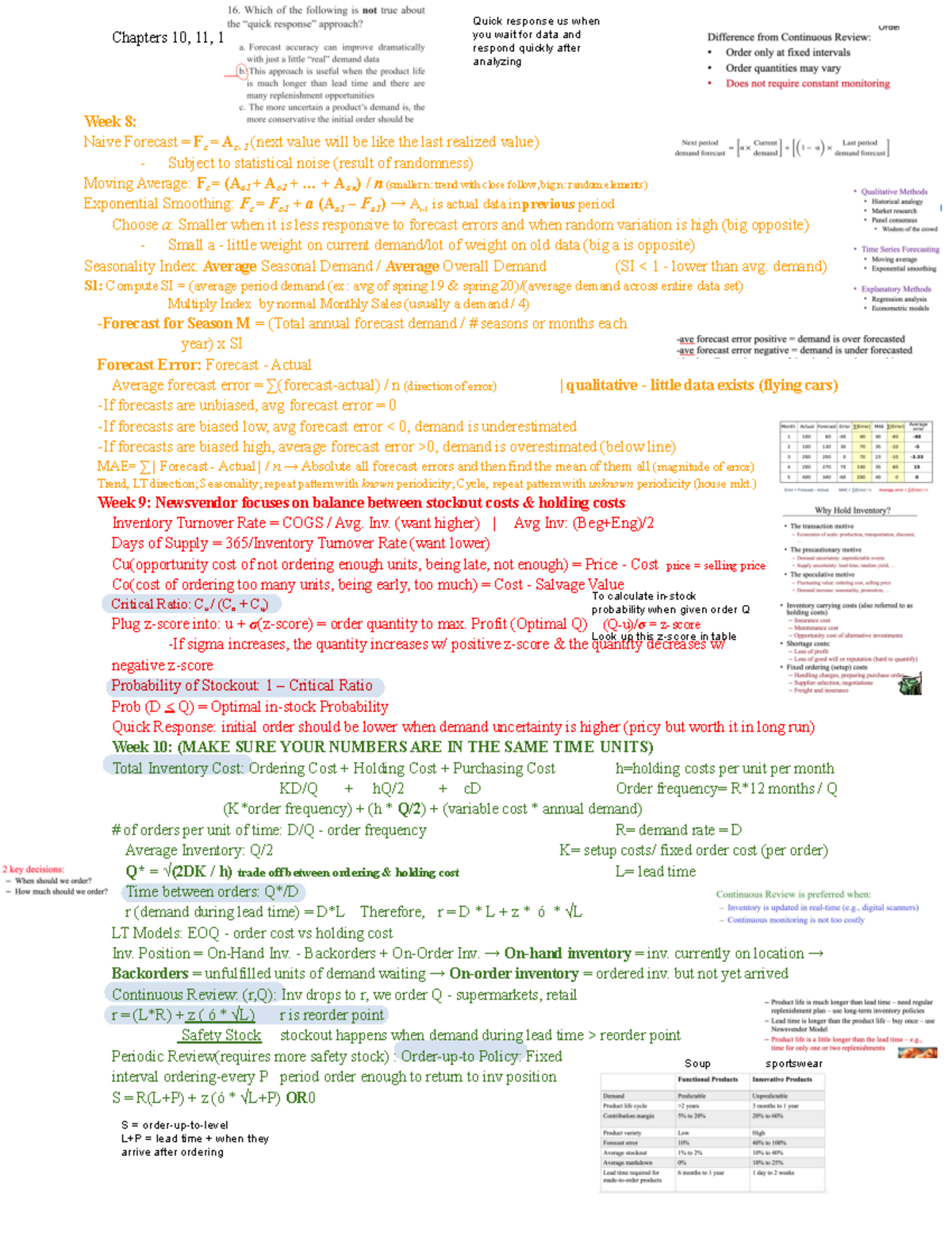 OTM - Exam 2 - To calculate in-stock probability when given order Q ...