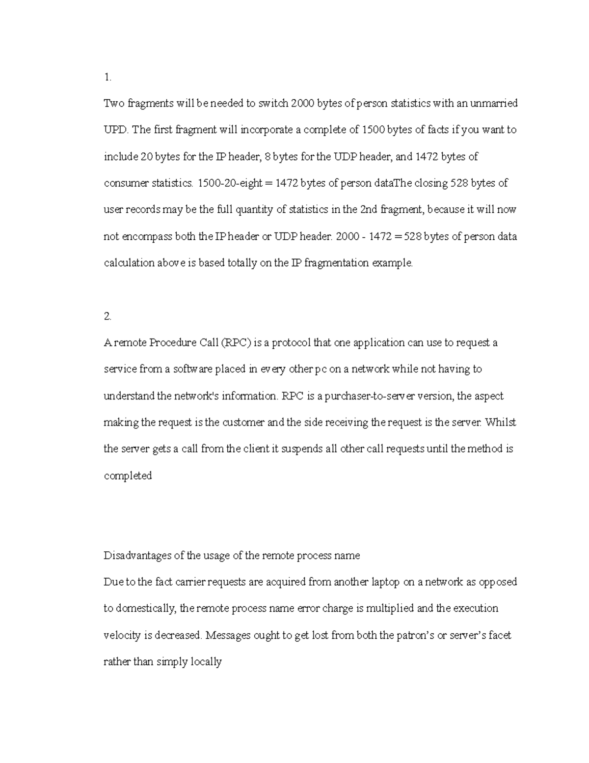 CS 2204 CS 2204 Written Assignment Unit 6 - 1. Two fragments will be ... CS 2204 CS 2204 Written Assignment Unit 6 - 1. Two fragments will be ...