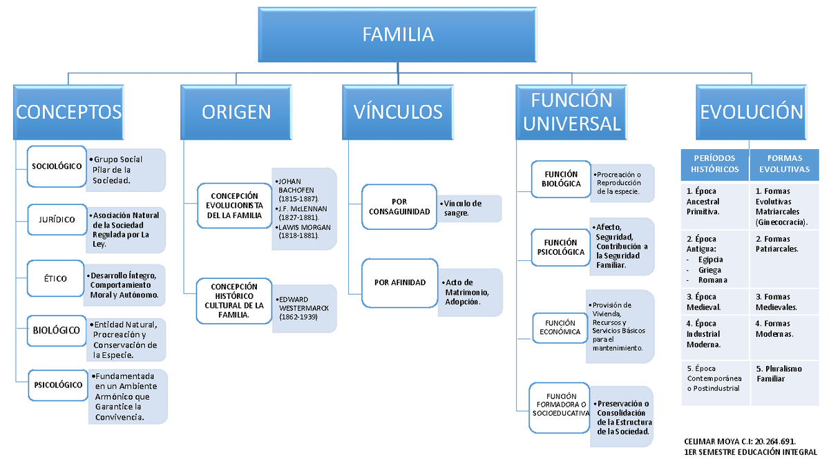 Esquema la familia - copia - FAMILIA CONCEPTOS ORIGEN VÍNCULOS FUNCIÓN ...