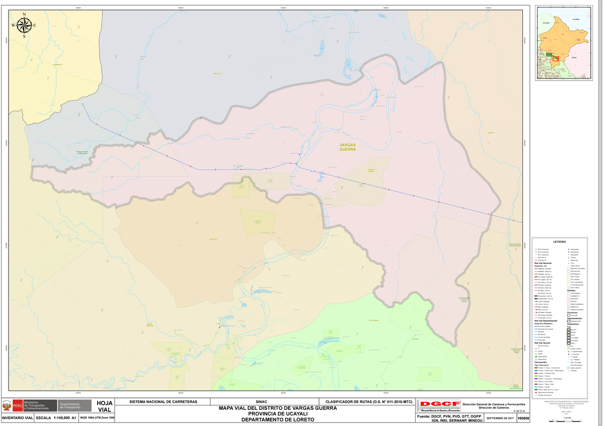 mapa distrital de Vargas Guerra, loreto. peru - ####### VARGAS ...
