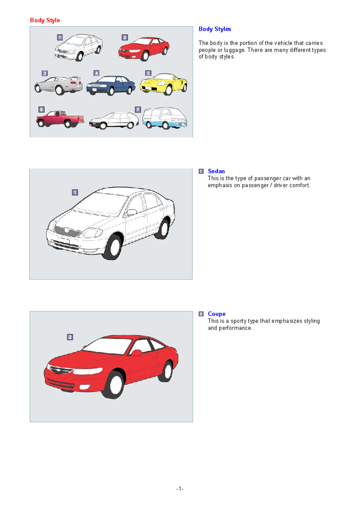 Body Automobile-Fundamentals - Coupe This is a sporty type that ...