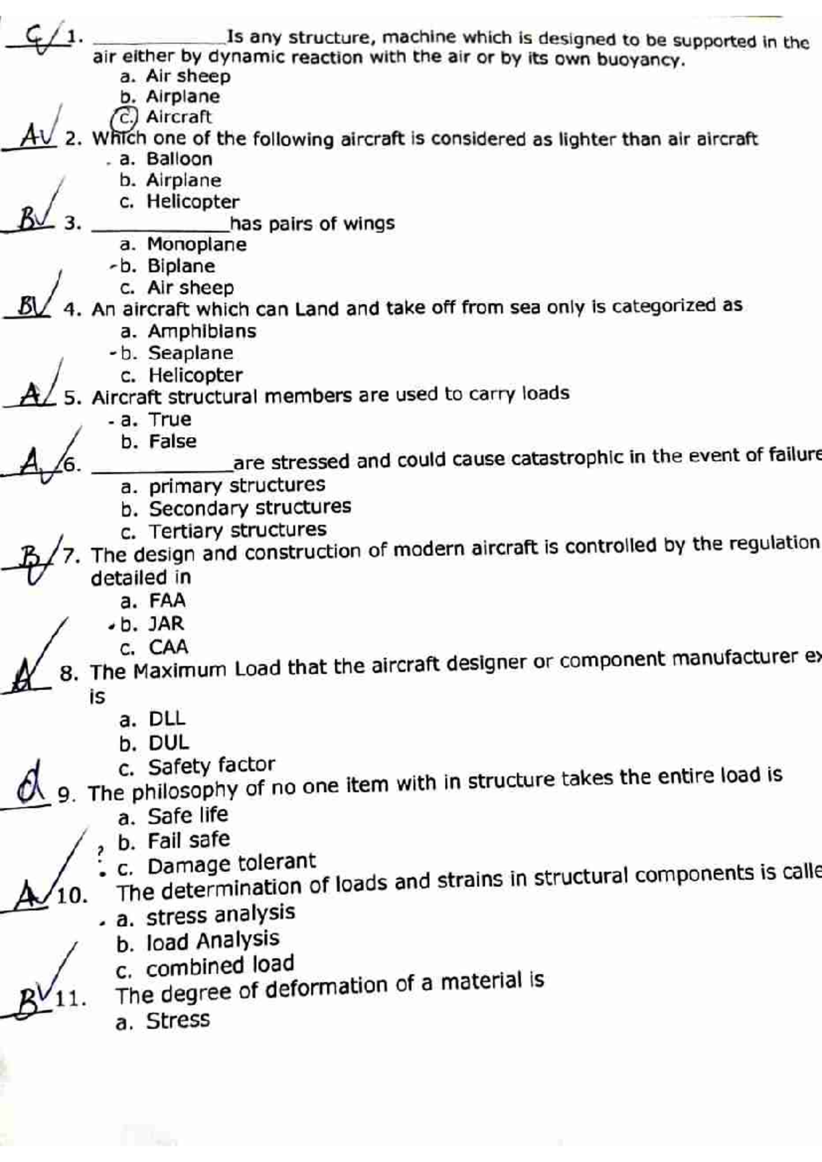 5. Exam - airframe and system aircraft general knowledge 1 - Aircraft ...