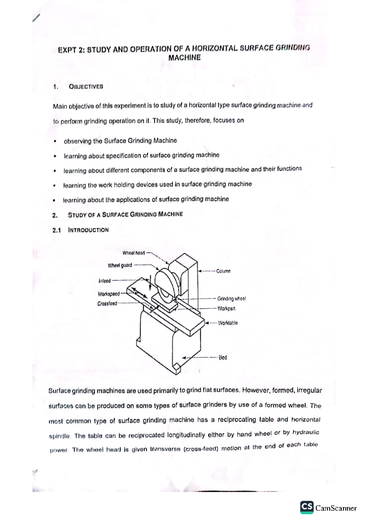 Grinding - Machine Design - Studocu