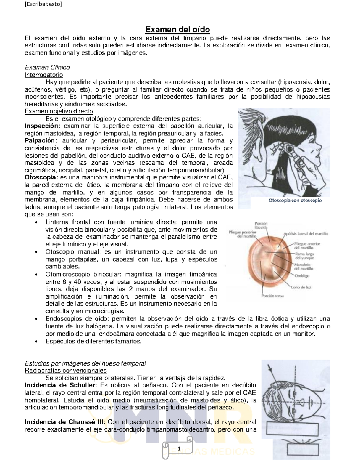 Examen físico de oído nariz faringe y laringe - Examen del oído El ...