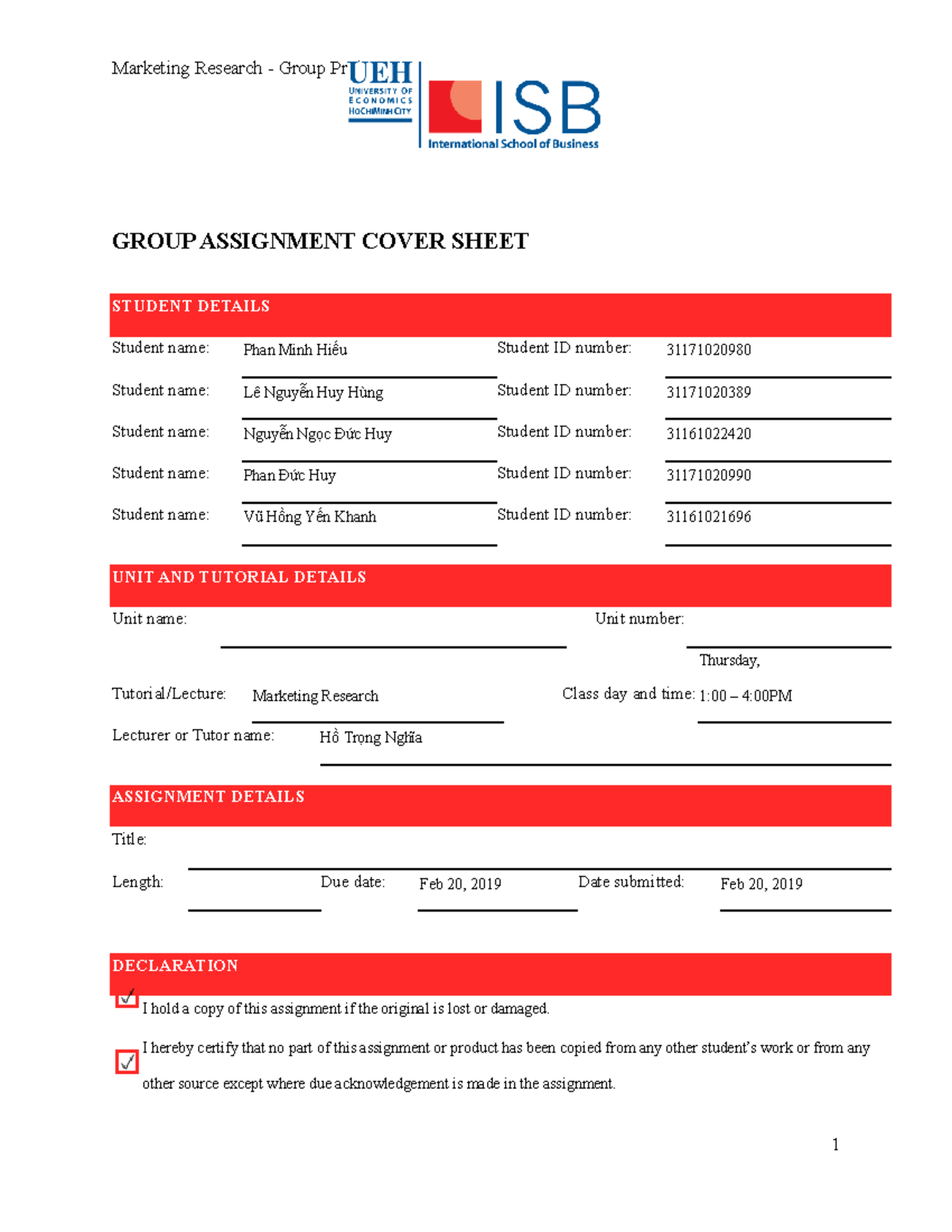 Group project proposal Group 2 1 1 - GROUP ASSIGNMENT COVER SHEET ...