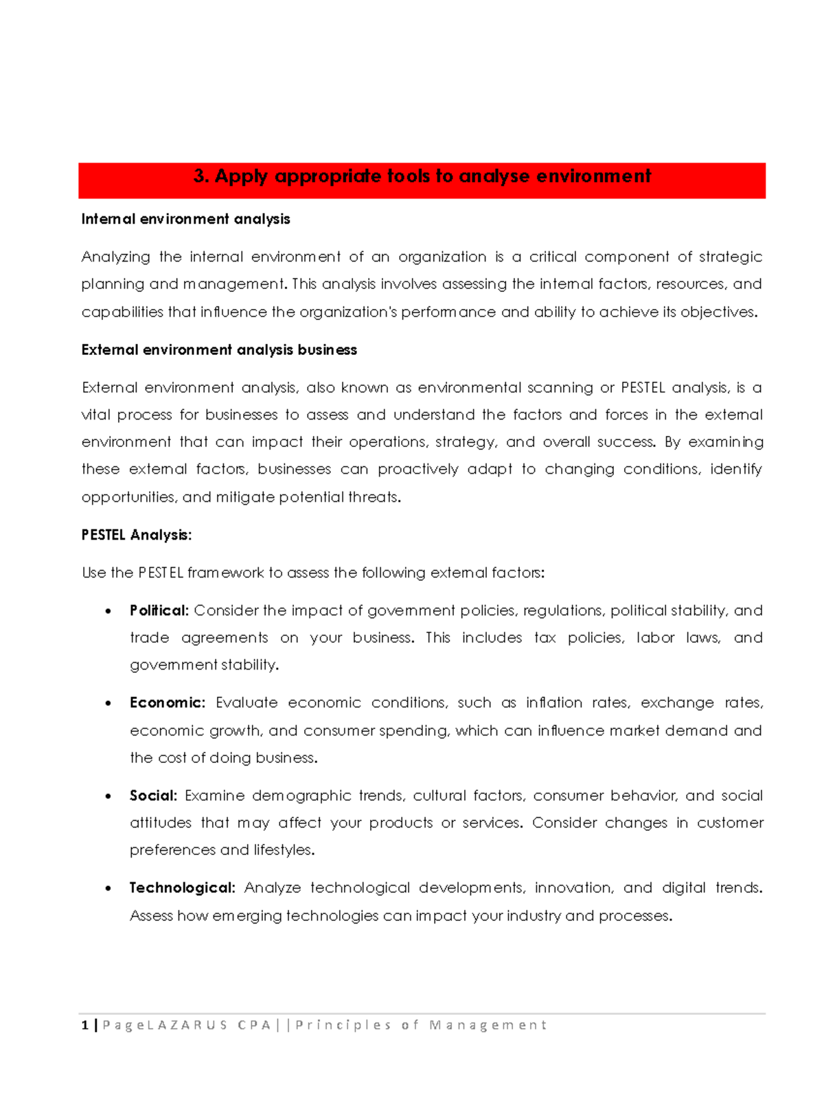 Topic 3 - POM - notes - 3. Apply appropriate tools to analyse ...