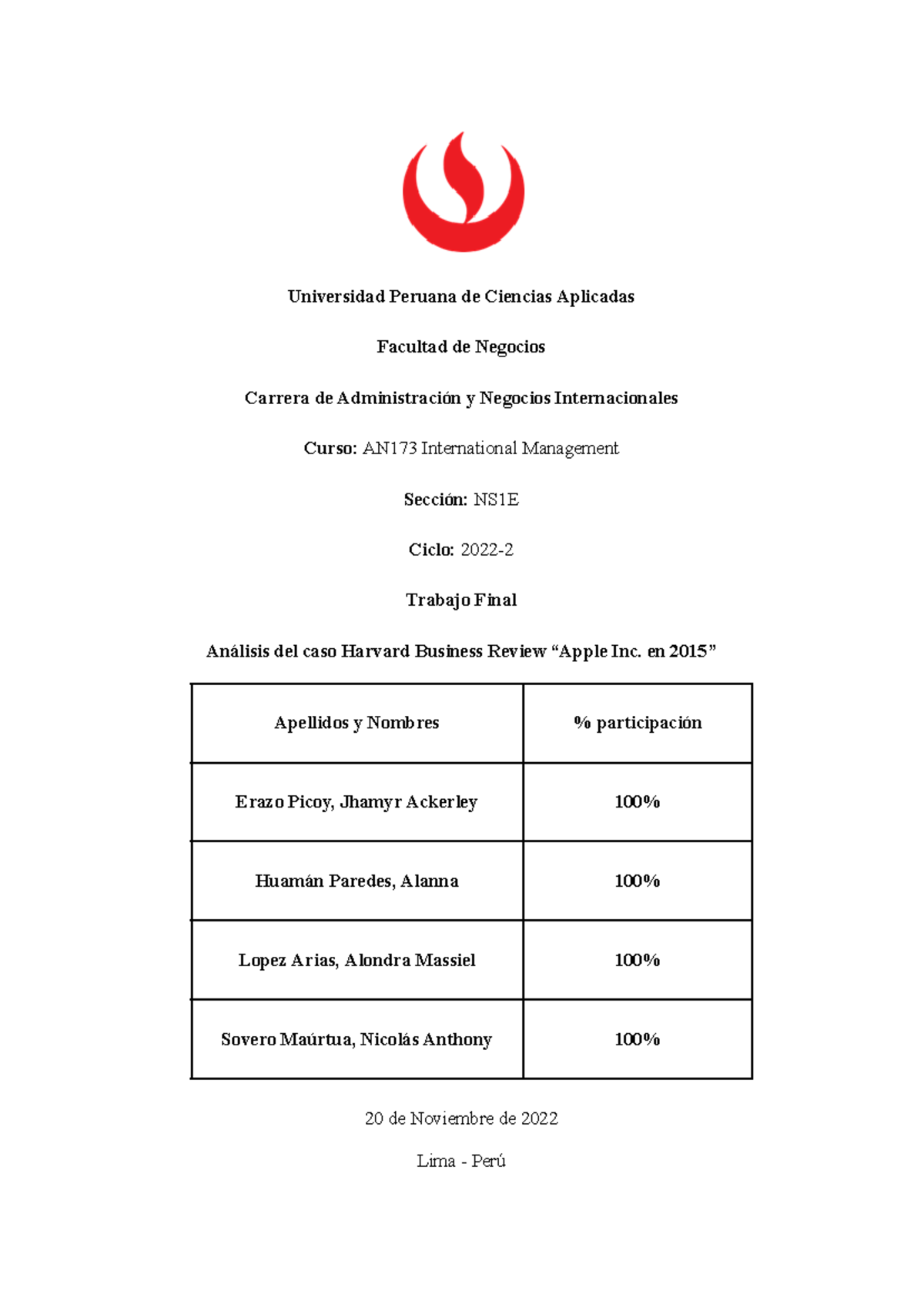 Trabajo Final - International Management - Universidad Peruana de ...