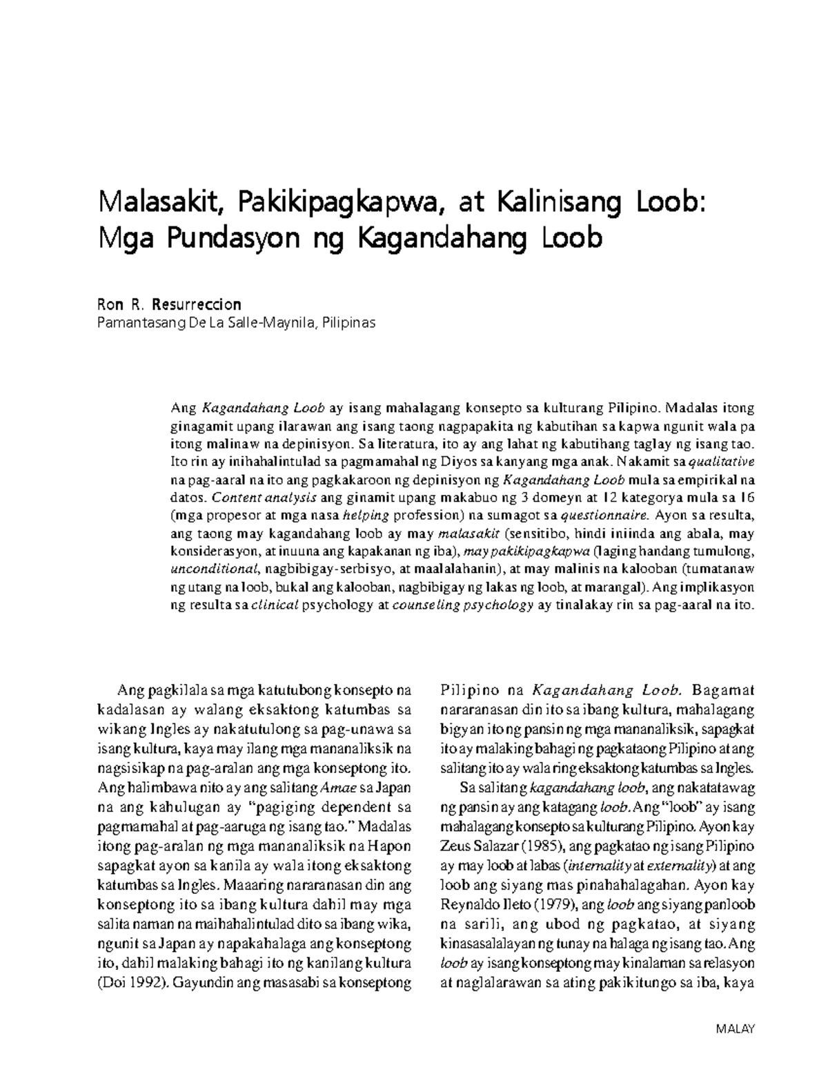 Scribd - Lecture notes - MGA PUNDASYON NG KAGANDAHANG LOOB 67 MALAY ...