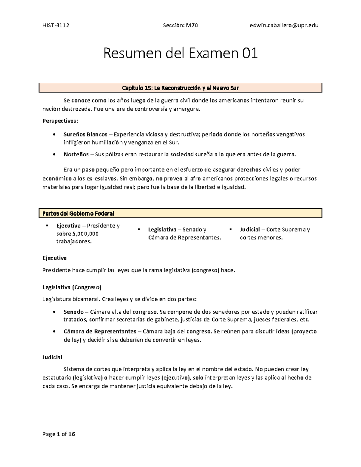 Resumen del Examen 01 - HIST-3112 - Warning: TT: undefined function: 32 Warning: TT: undefined ...