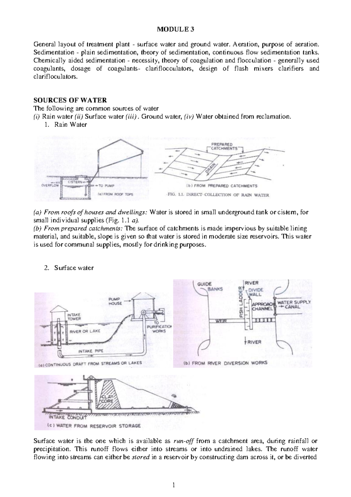 Module 3 new - Its lecture notes - MODULE 3 General layout of treatment ...