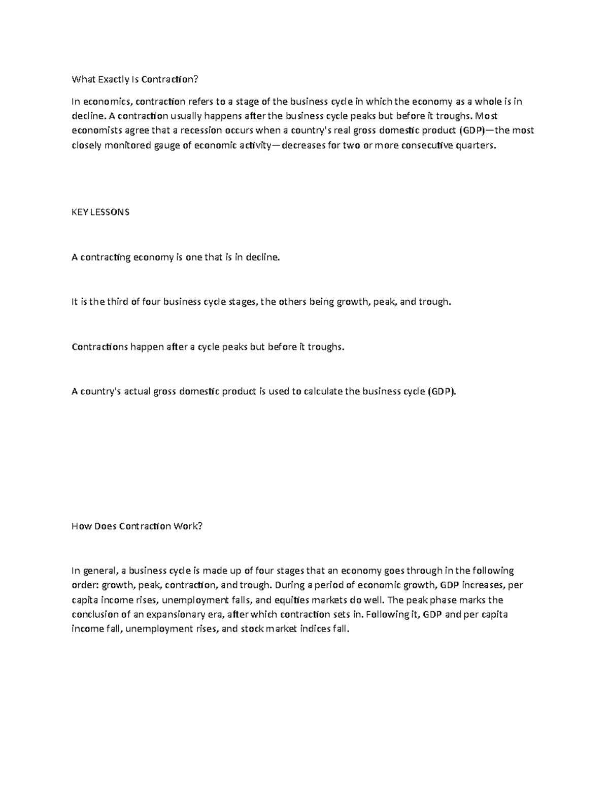 What Exactly Is Contraction - A contraction usually happens after the ...