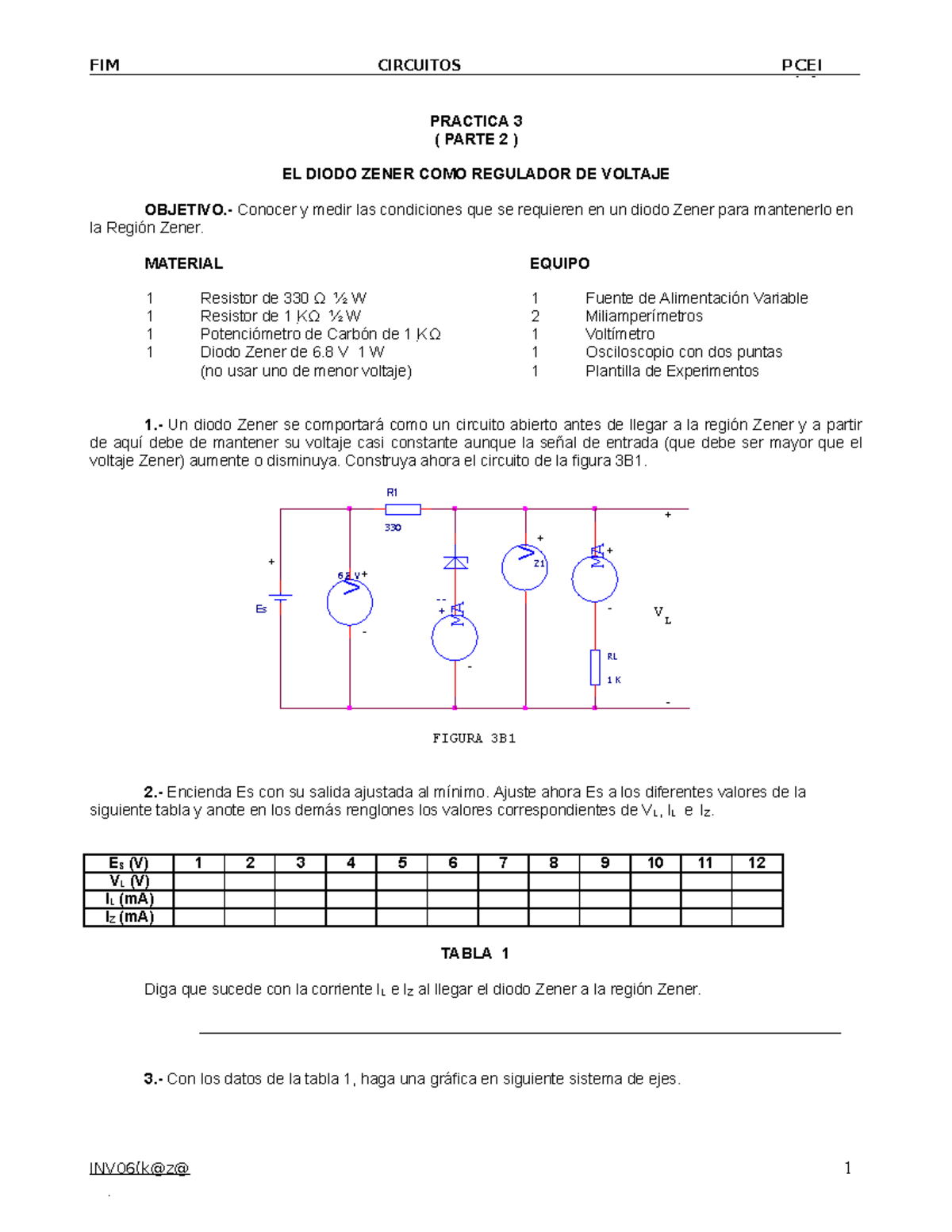 LCE1P3B INV06 captura - apunte - 330 + + + + Z 6 V V L RL 1 K PRACTICA ...