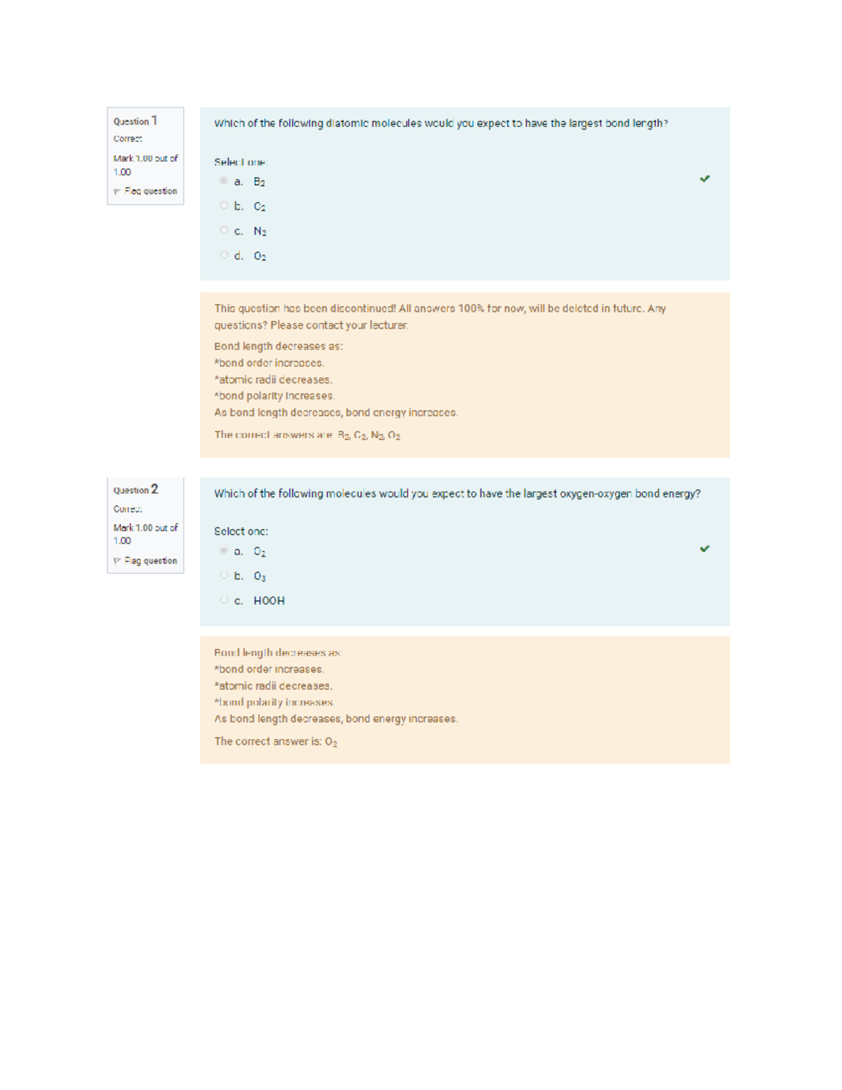 Preparation QUIZ WEEK 4 ANS - Advanced Chemistry - Studocu