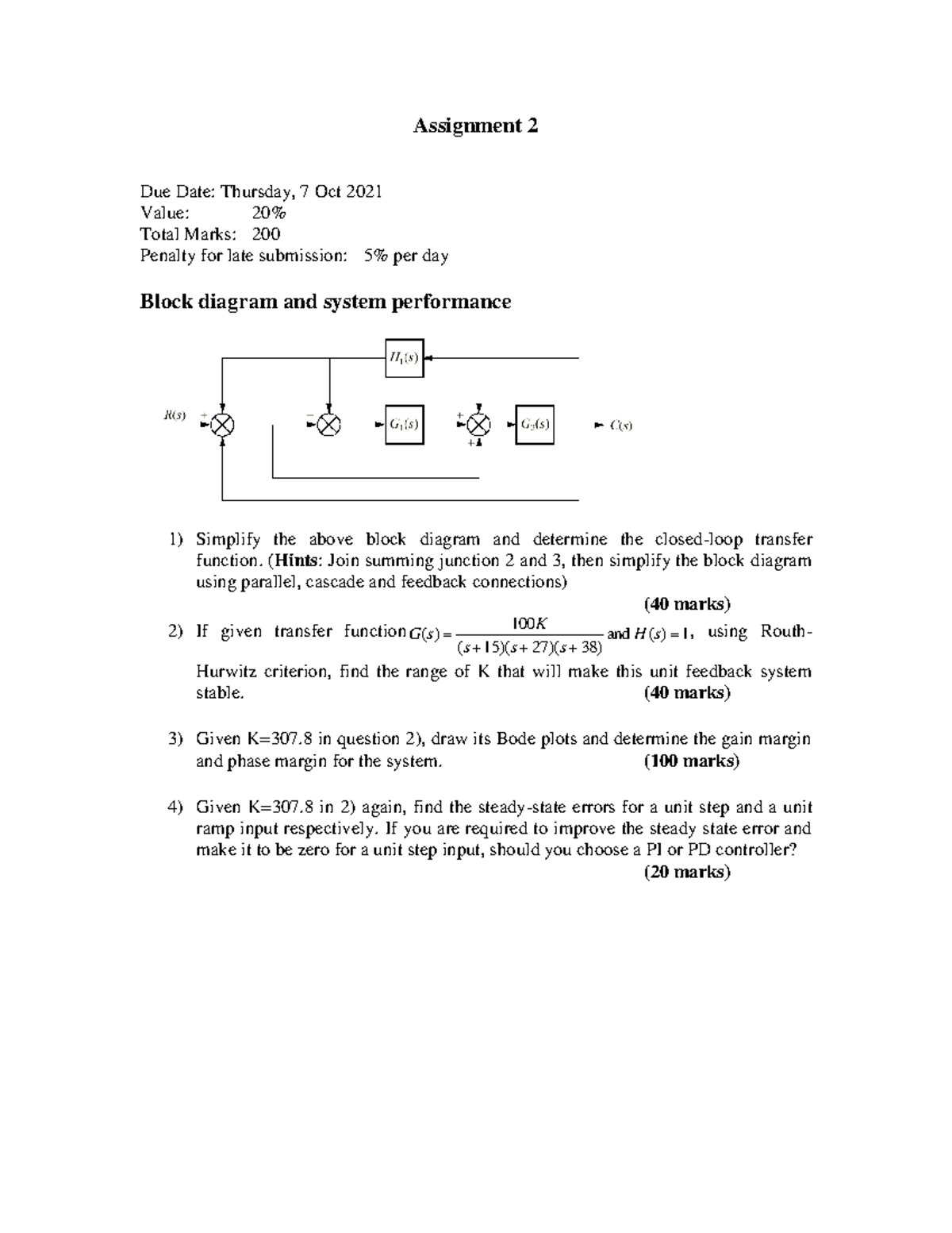 ELE2103 Assignment 2 2021 - ELE2103 - USQ - Studocu