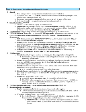 Civil Procedure - Prof. Simpson 2 - I. INTRO Where do rules of CivPro ...