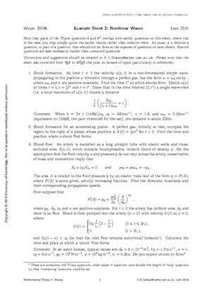 Tutorial work - 4 - Example sheet - Copyright © 2016 University of ...