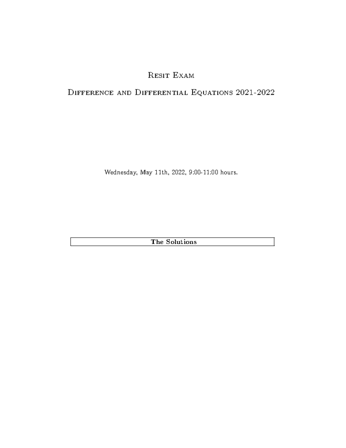 Resit {2}Dif Dif 21-22 - Resit Exam Difference and Differential ...