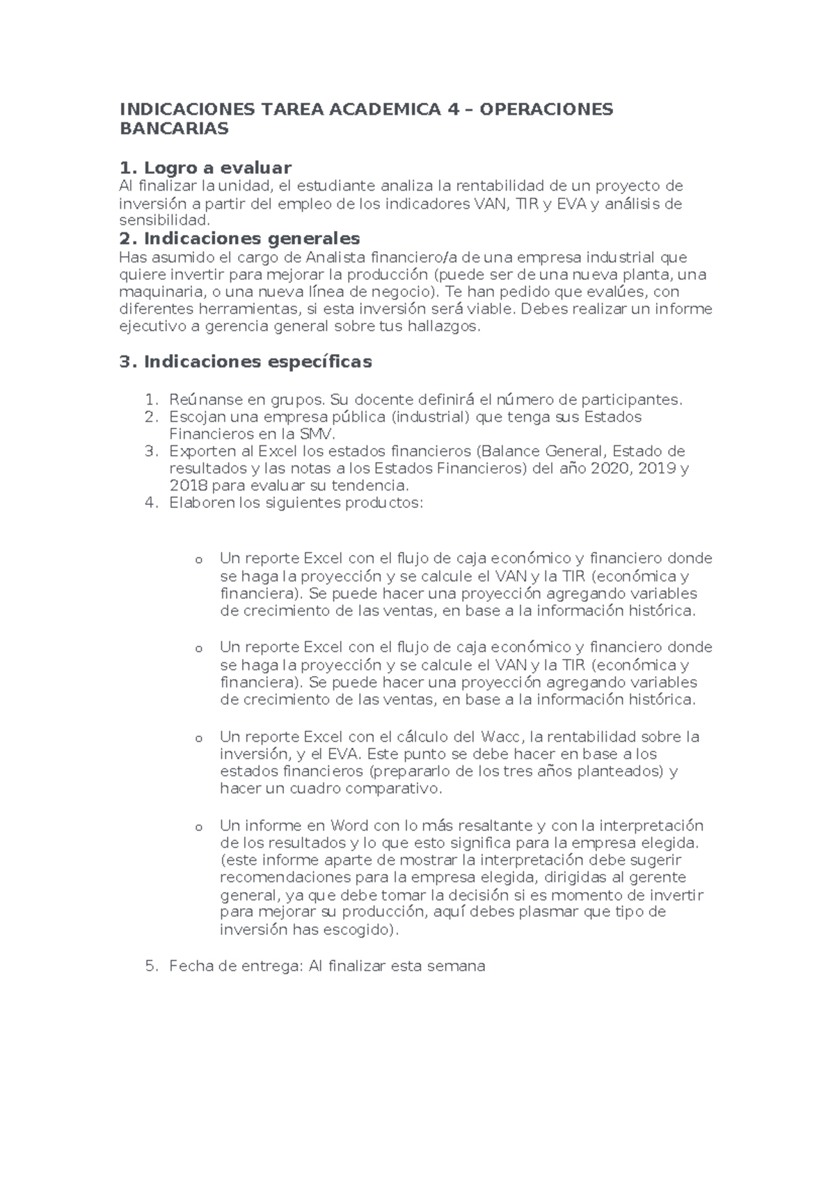 Indicaciones Tarea Academica 4 - INDICACIONES TAREA ACADEMICA 4 ...