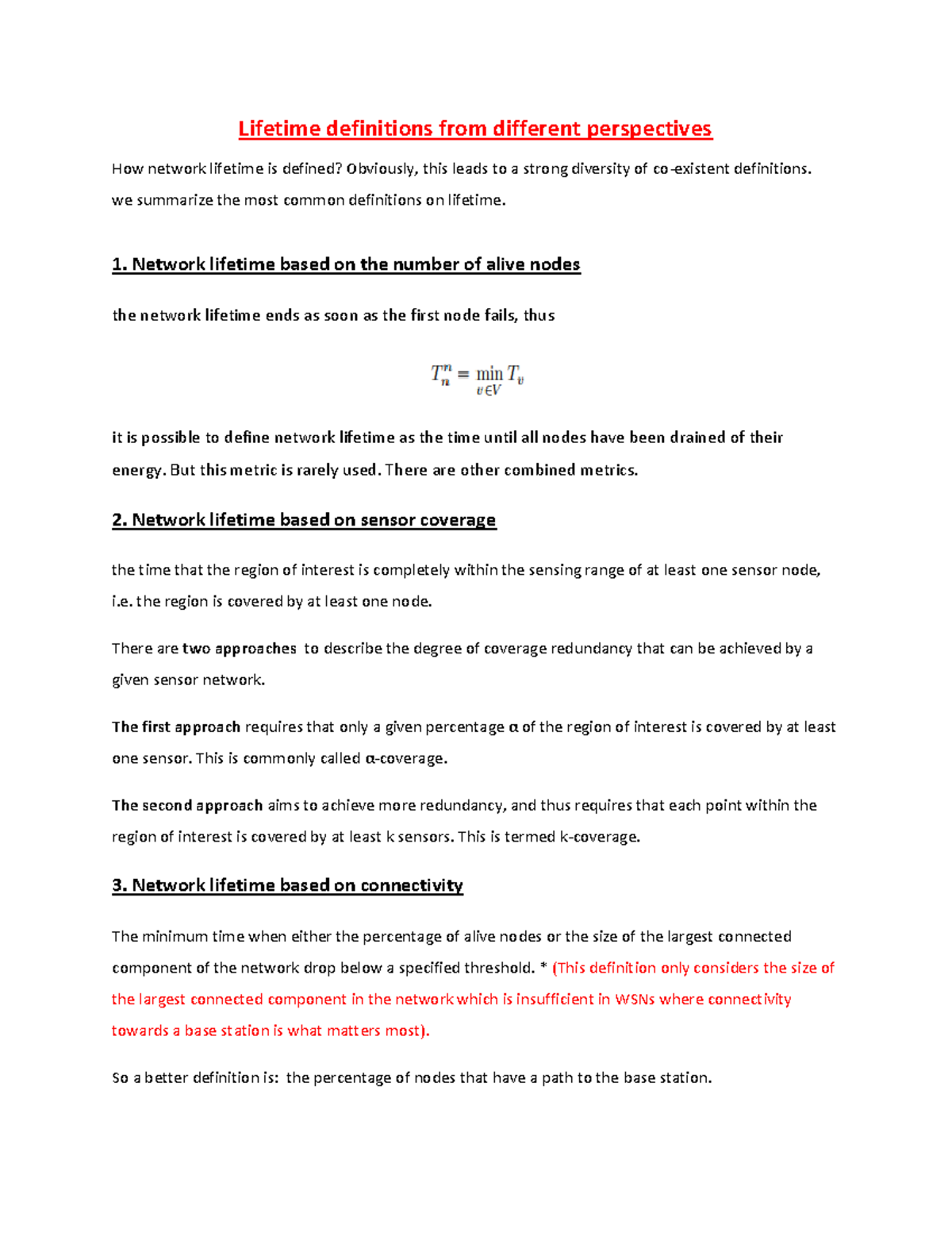 Lifetime Definition - Lecture notes 2 - Lifetime definitions from ...