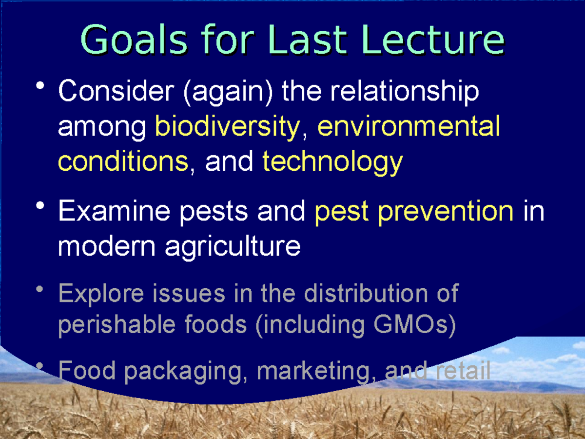 Introduction to Physical Geography Lecture notes, lecture 8 - Goals for ...