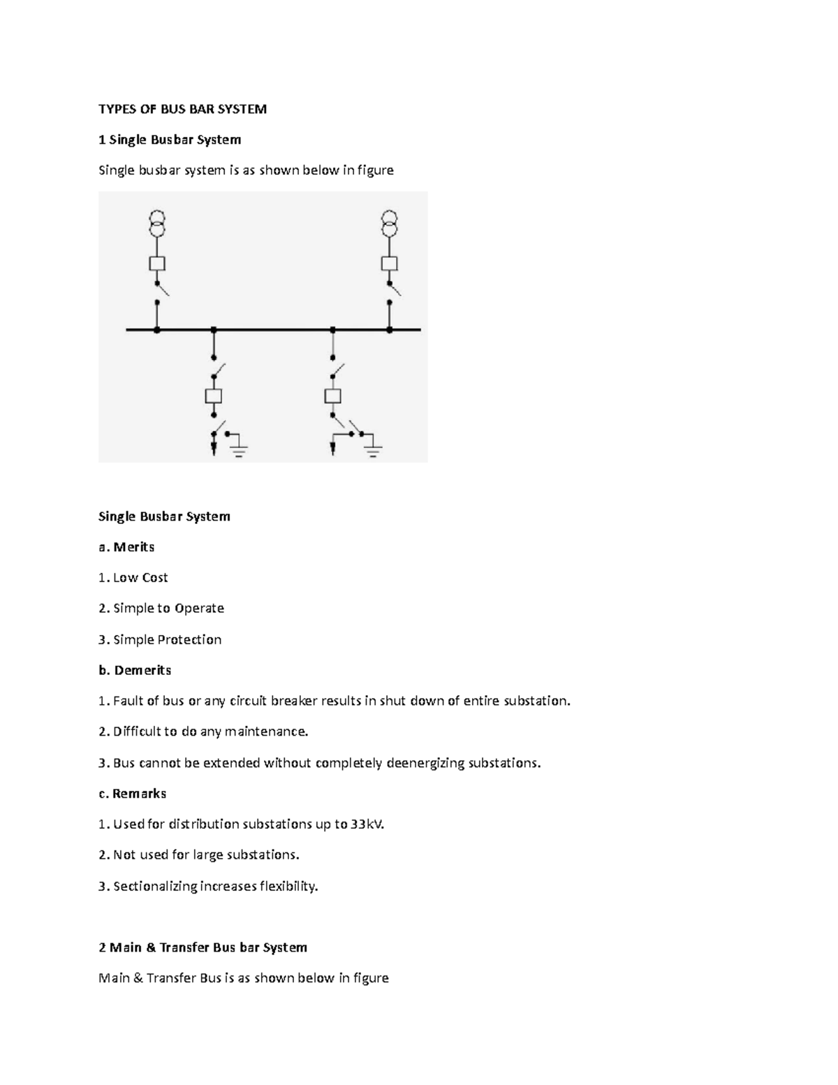 328816978 Types of Bus Bar System - TYPES OF BUS BAR SYSTEM 1 Single ...