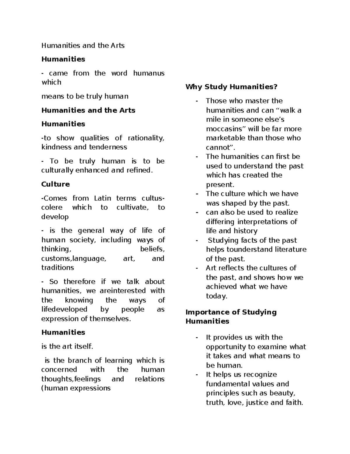 Document-4 - For reviewer - Humanities and the Arts Humanities came ...