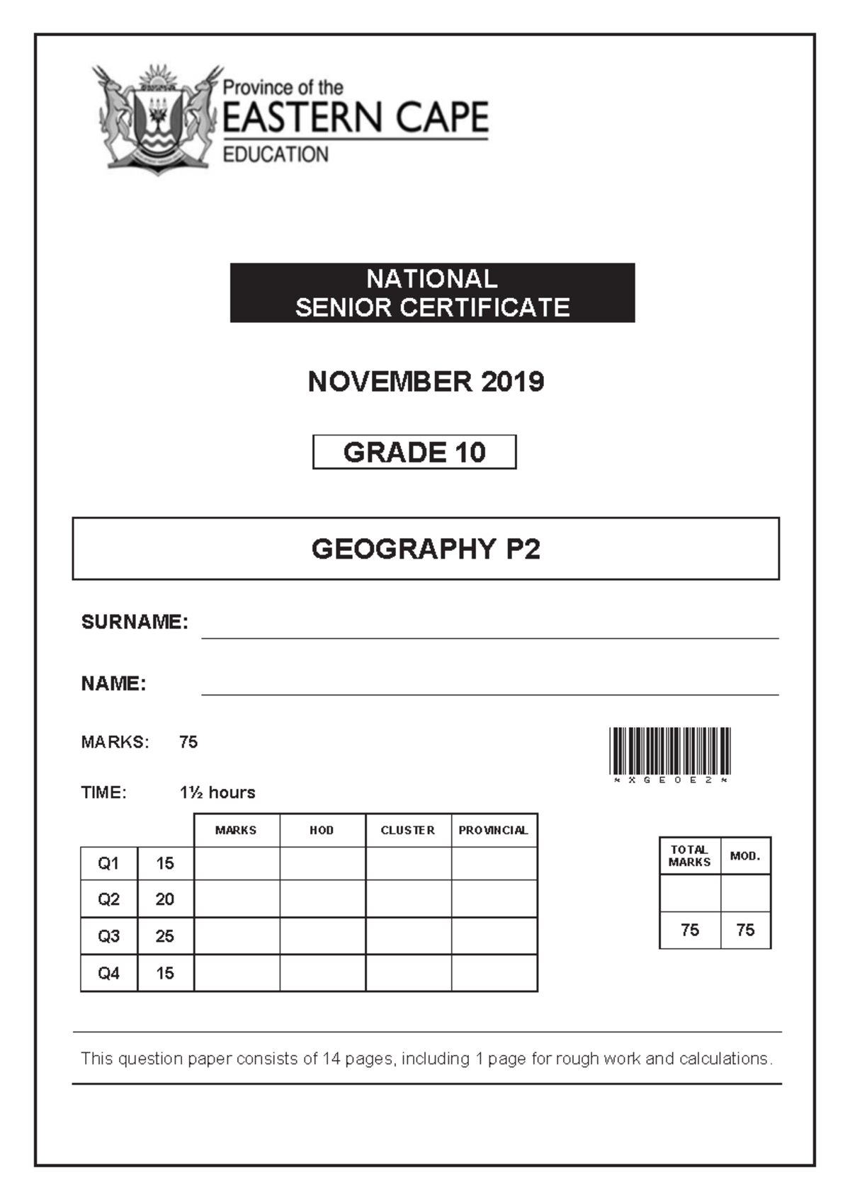 Q3 - How. - NATIONAL SENIOR CERTIFICATE NOVEMBER 2019 GRADE 10 ...