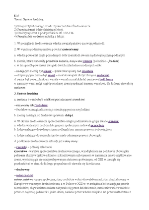 Lekcja 8 Lekcja powtorzeniowa do rozdzialu Mapa Polski. Klasa 5 - Lekcja 8 Temat: Lekcja - Studocu