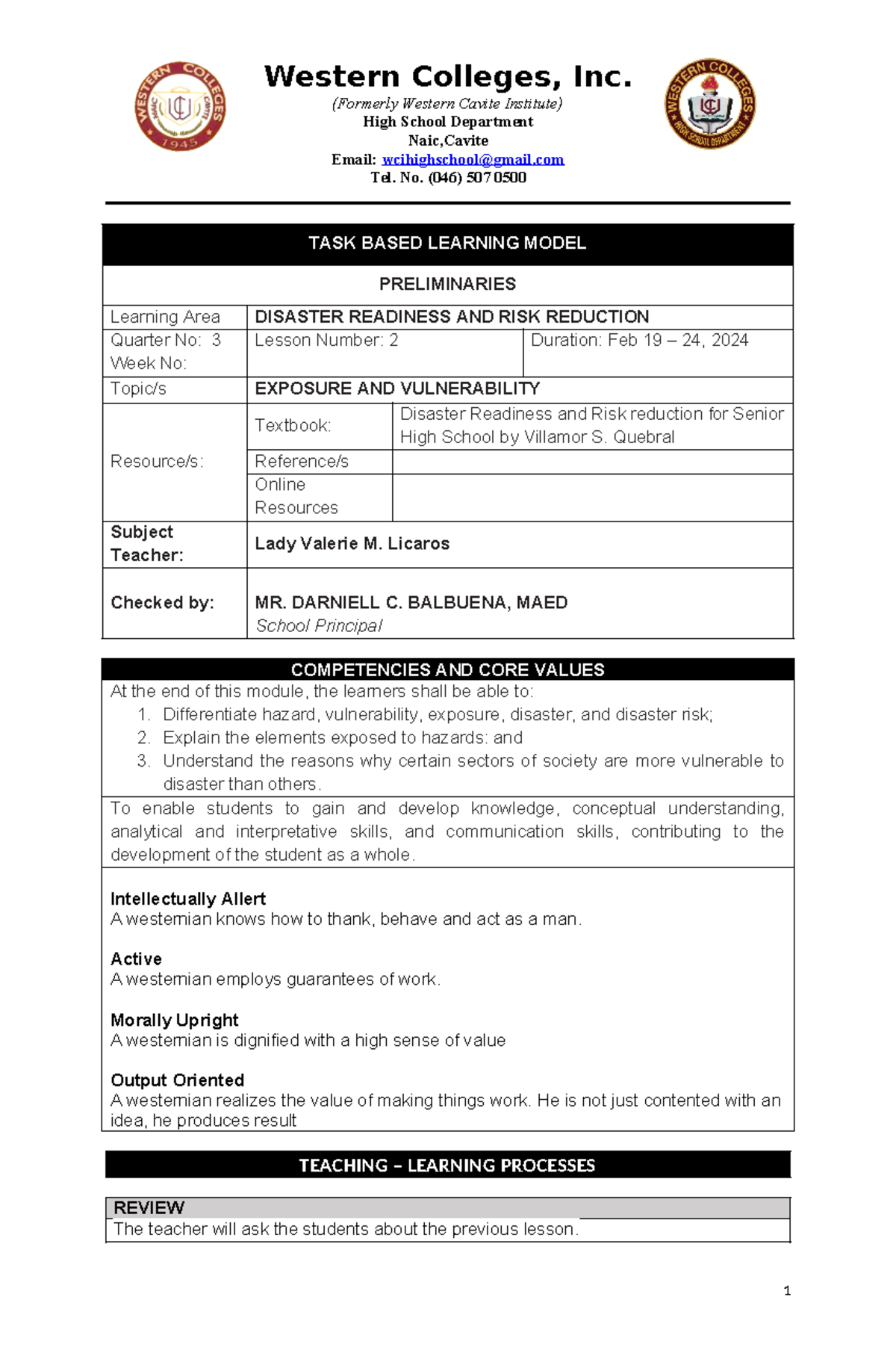 Chapter-2- Lesson-PLAN - Western Colleges, Inc. (Formerly Western ...