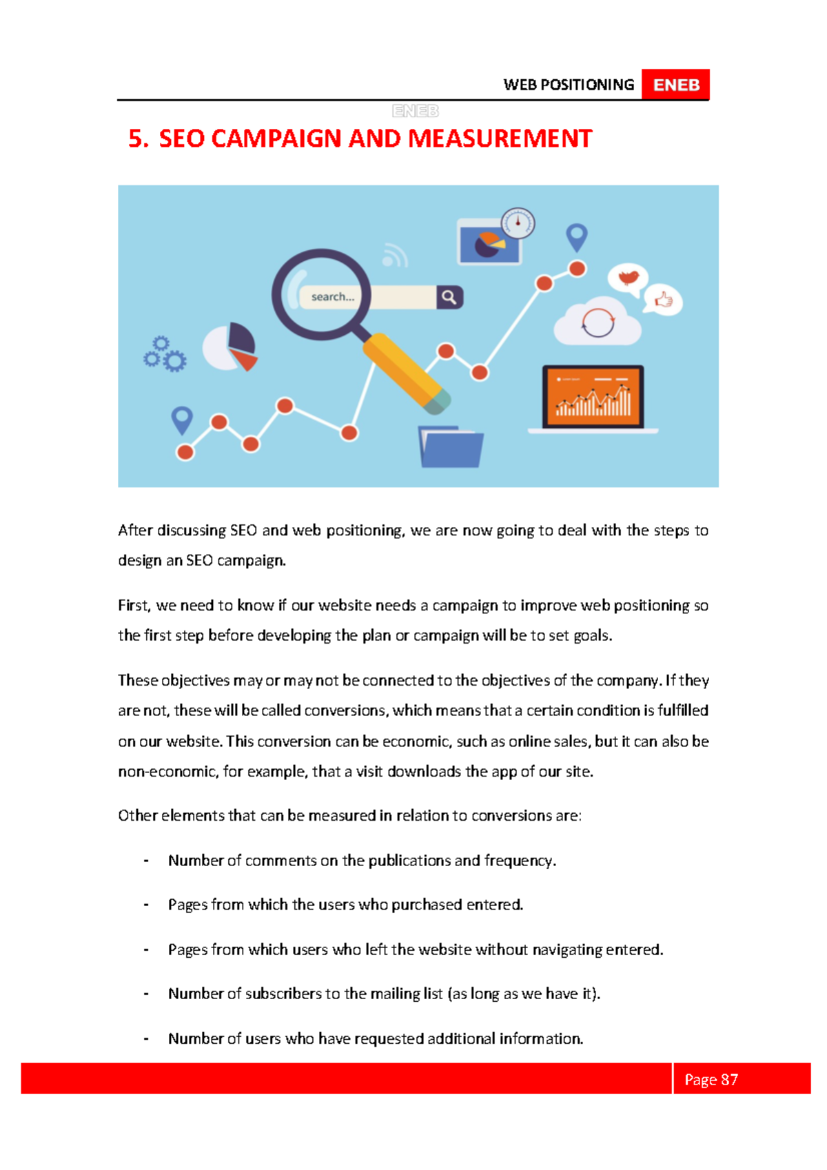 Module 5: SEO Campaign and measurement - 5. SEO CAMPAIGN AND MEASUREMENT After discussing SEO ...