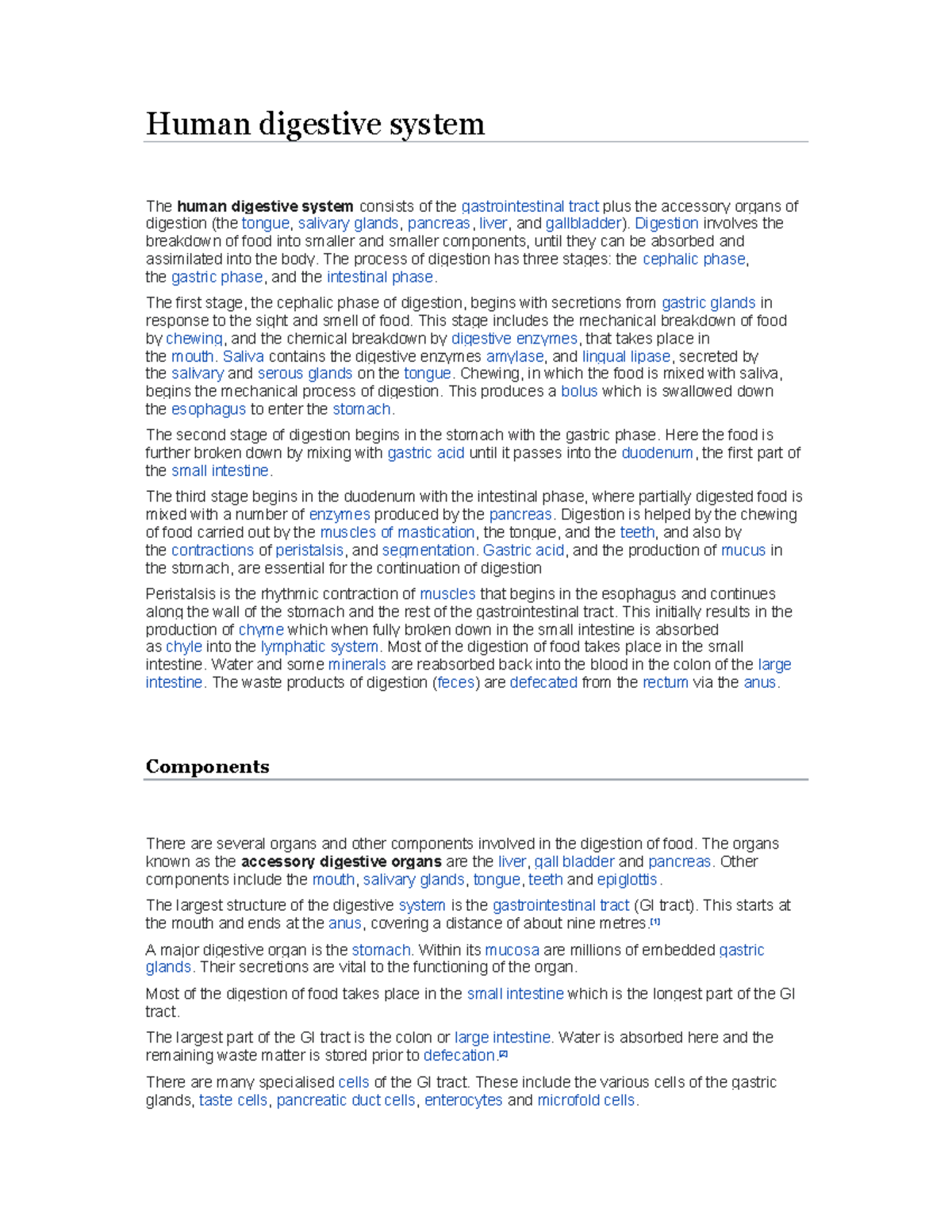 Digestive System - Human digestive system The human digestive system ...