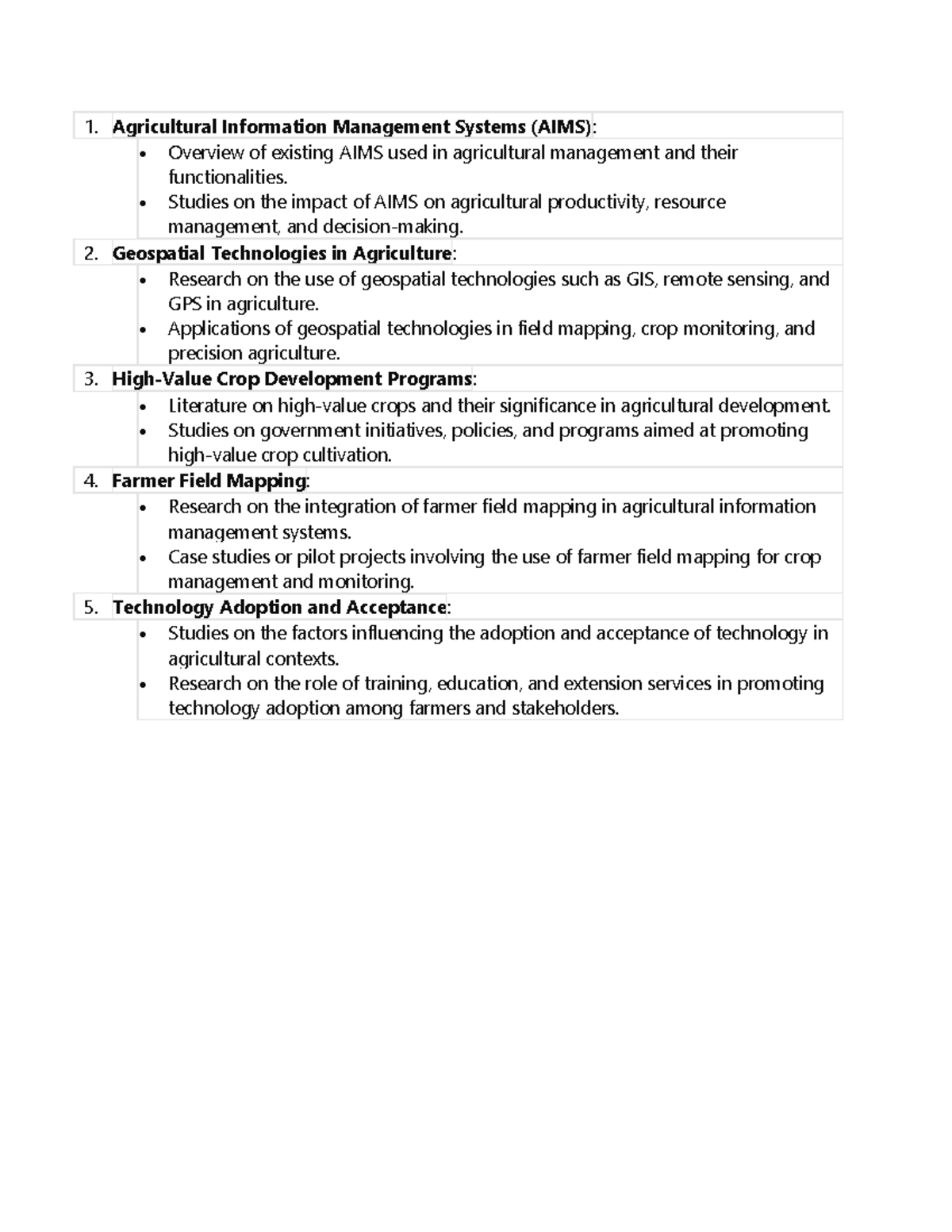 Agricultural Information Management Systems - Studies on the impact of ...