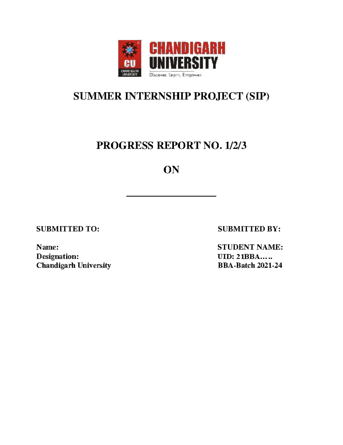 Harsh Final SIP Report - SUMMER INTERNSHIP PROJECT (SIP) PROGRESS ...