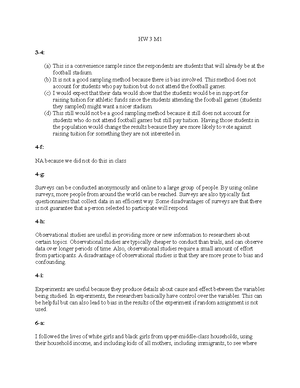 HW 2 M2 - homework - HW 2 M 1-1: 4-d: I think that class size in grades ...