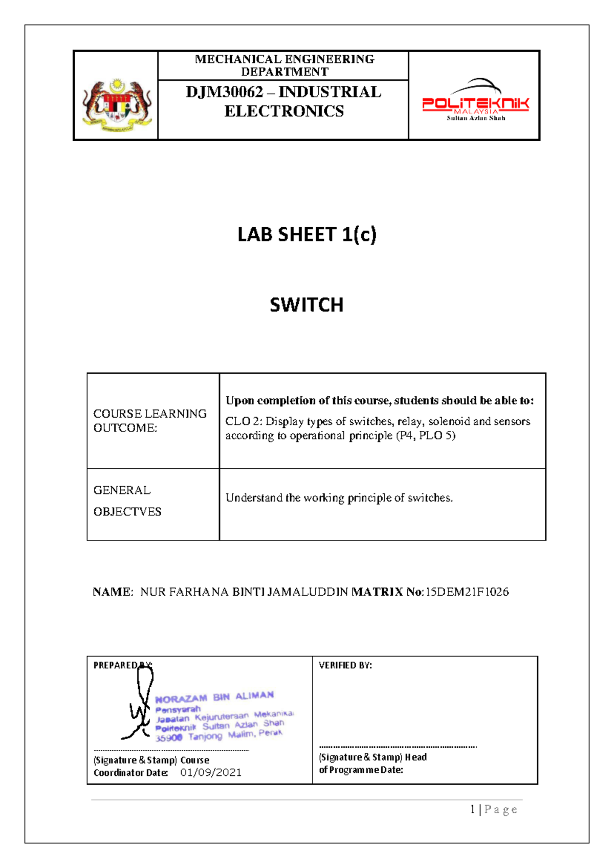 LAB Switches Proteus - mekatronik - MECHANICAL ENGINEERING DEPARTMENT ...