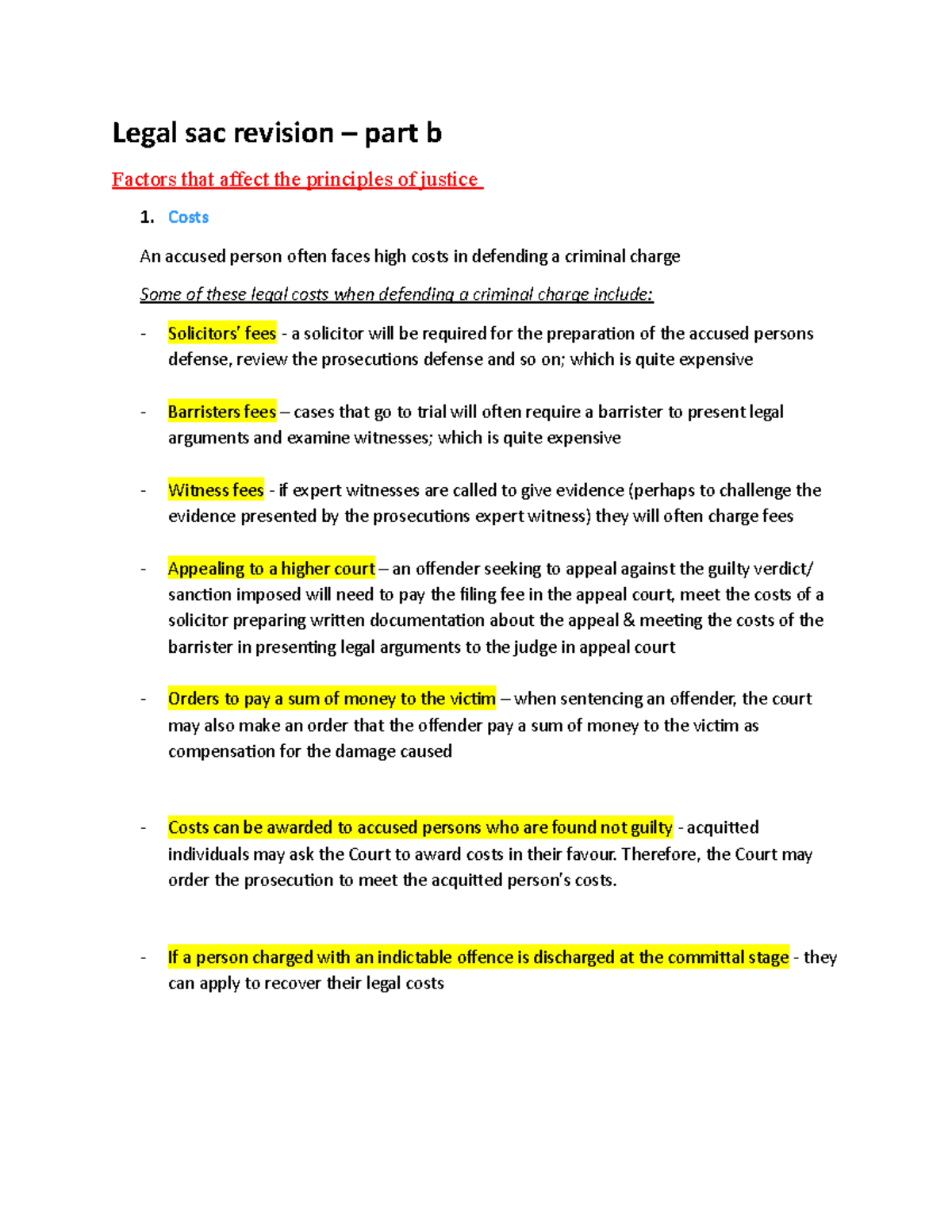 Factors affecting the POJs criminal justice system - Legal sac revision ...