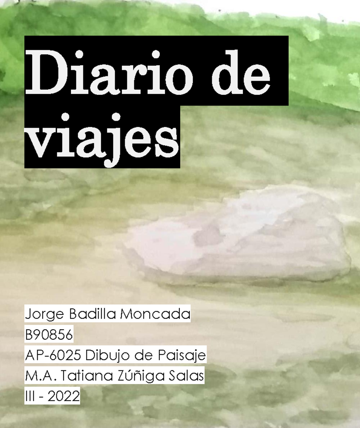 Diario de viajes, Dibujo de Paisaje, Jorge Badilla Moncada - Dibujo ...