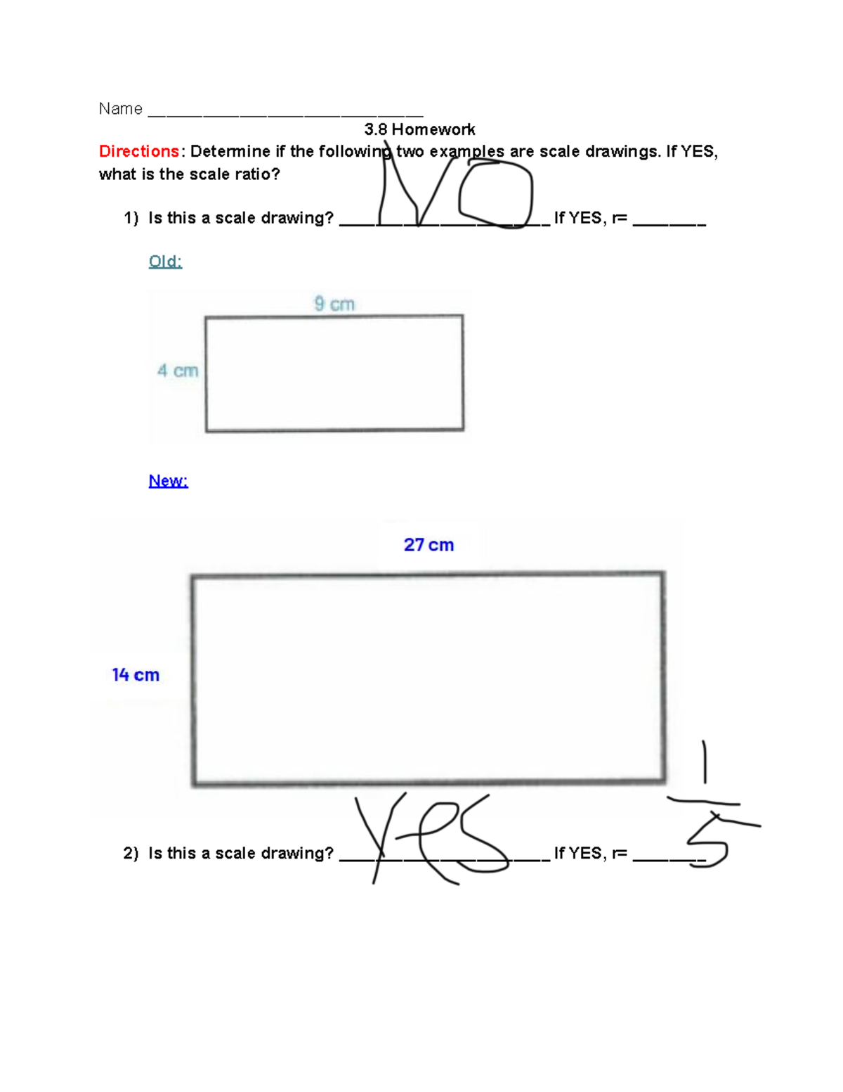 hw from 7th grade - Name ______________________________ 3 Homework ...